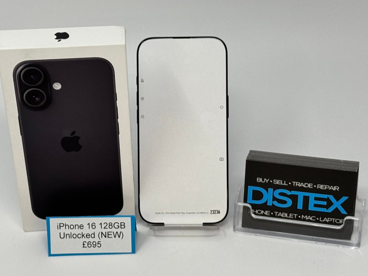 Apple iPhone 16 128GB Unlocked Black (SEALED) Open Box M23236 – Distex Ltd