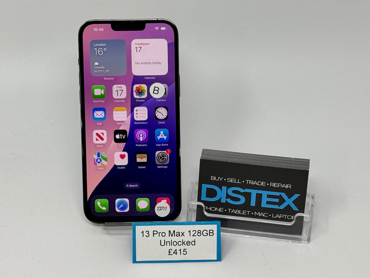 Apple iPhone 13 Pro Max 128GB Unlocked Space Grey (B) M23717 – Distex Ltd
