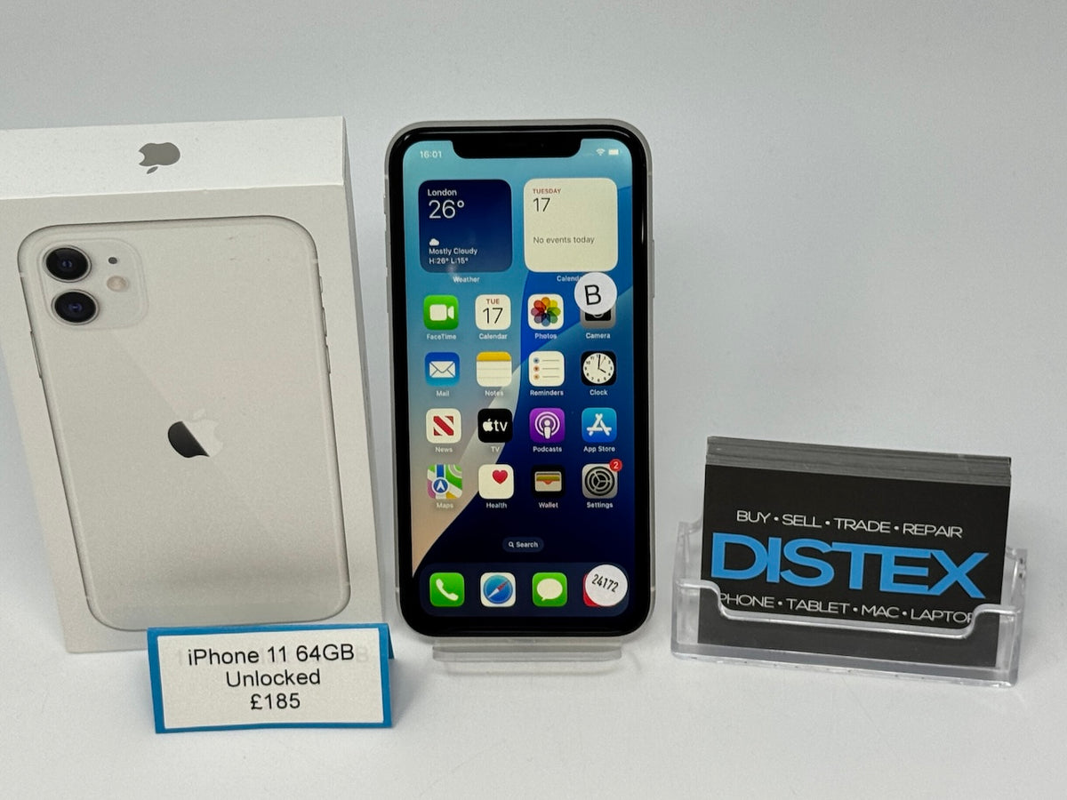 Apple iPhone 11 64GB Unlocked White (B) M24172 – Distex Ltd
